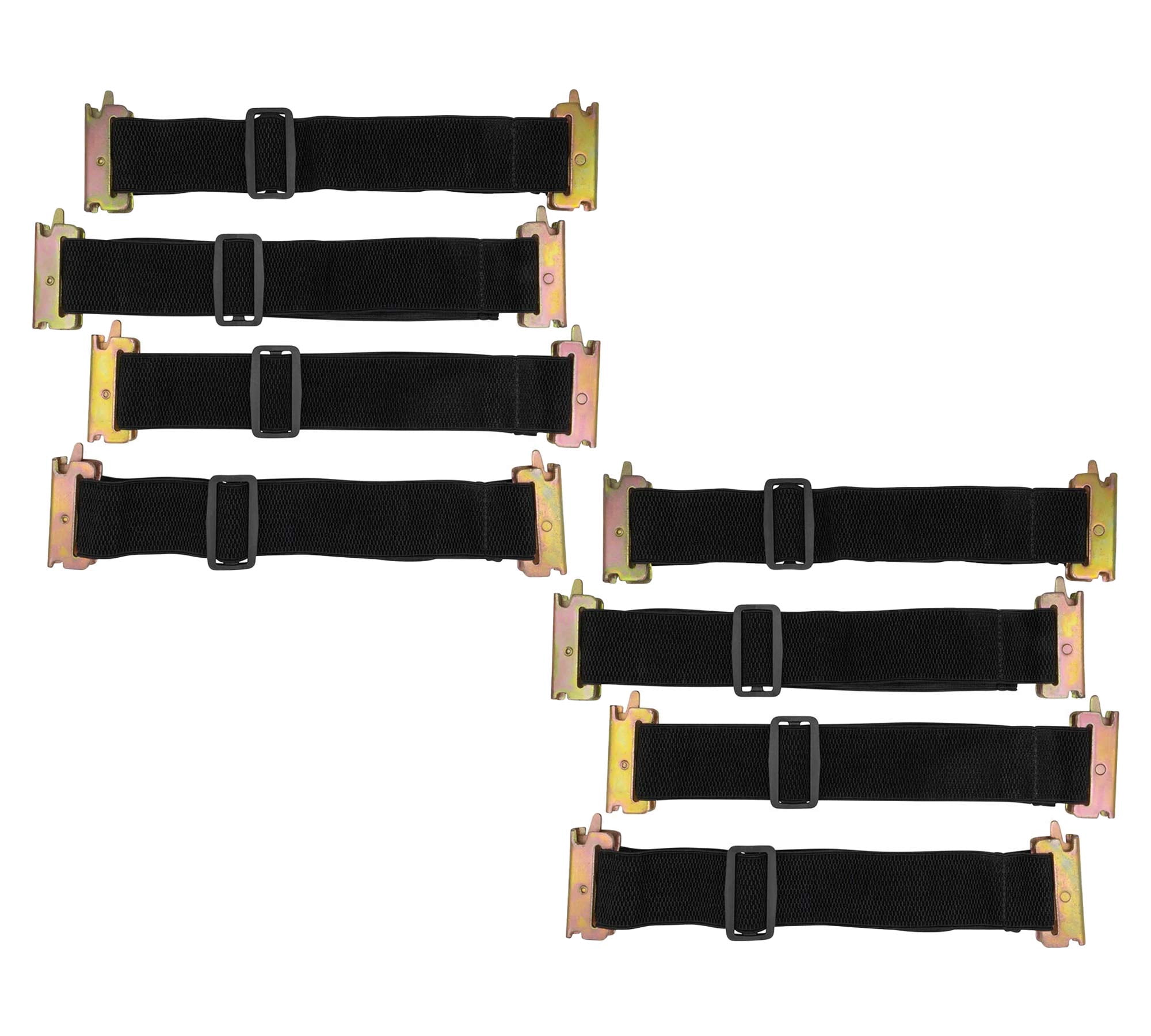 (8 Piece) 12"-22" Adjustable E-Track Bungee Tie-Down Straps for ...