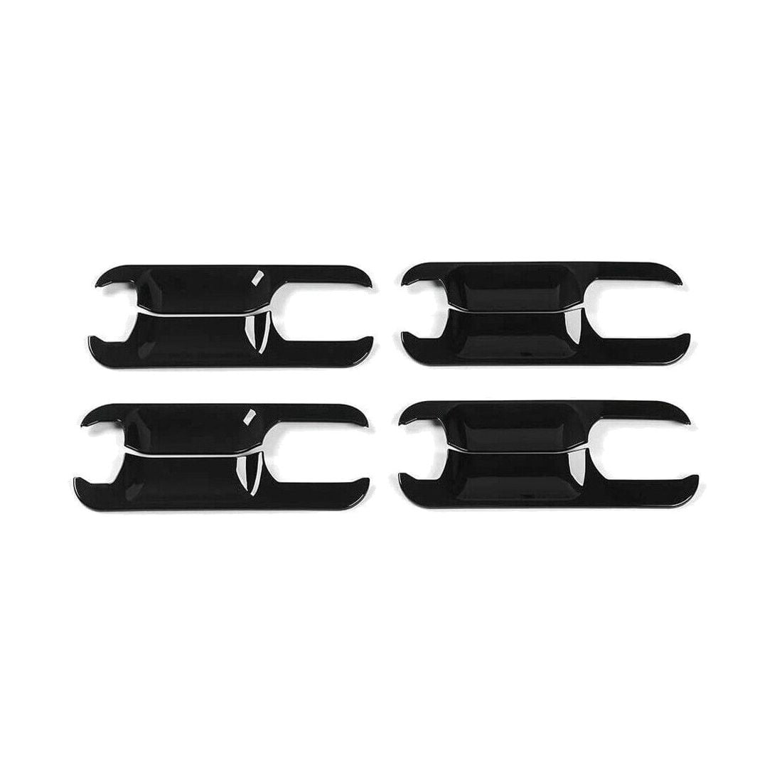 8-Piece Black Exterior Door Handle Bowl Trim Cover Set for Full-Size ...