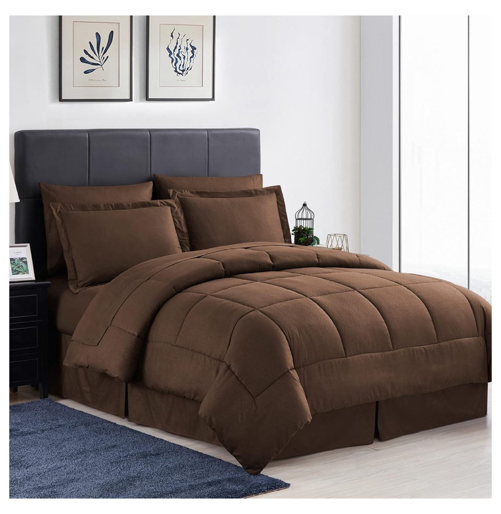 8 Piece Comforter Set Bag with Greek Key Design (Pack of 3, 24 Count ...