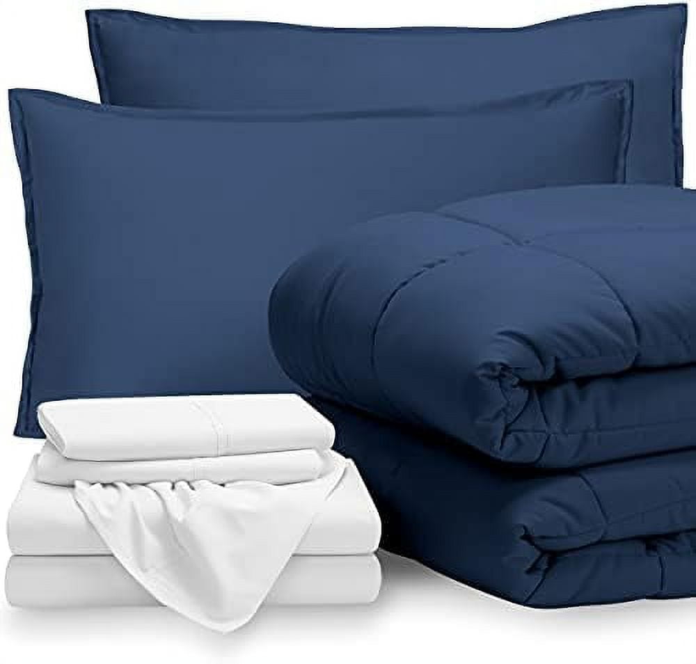 8 Piece Comforter & Sheet Set - Split King - Goose Down Alternative ...