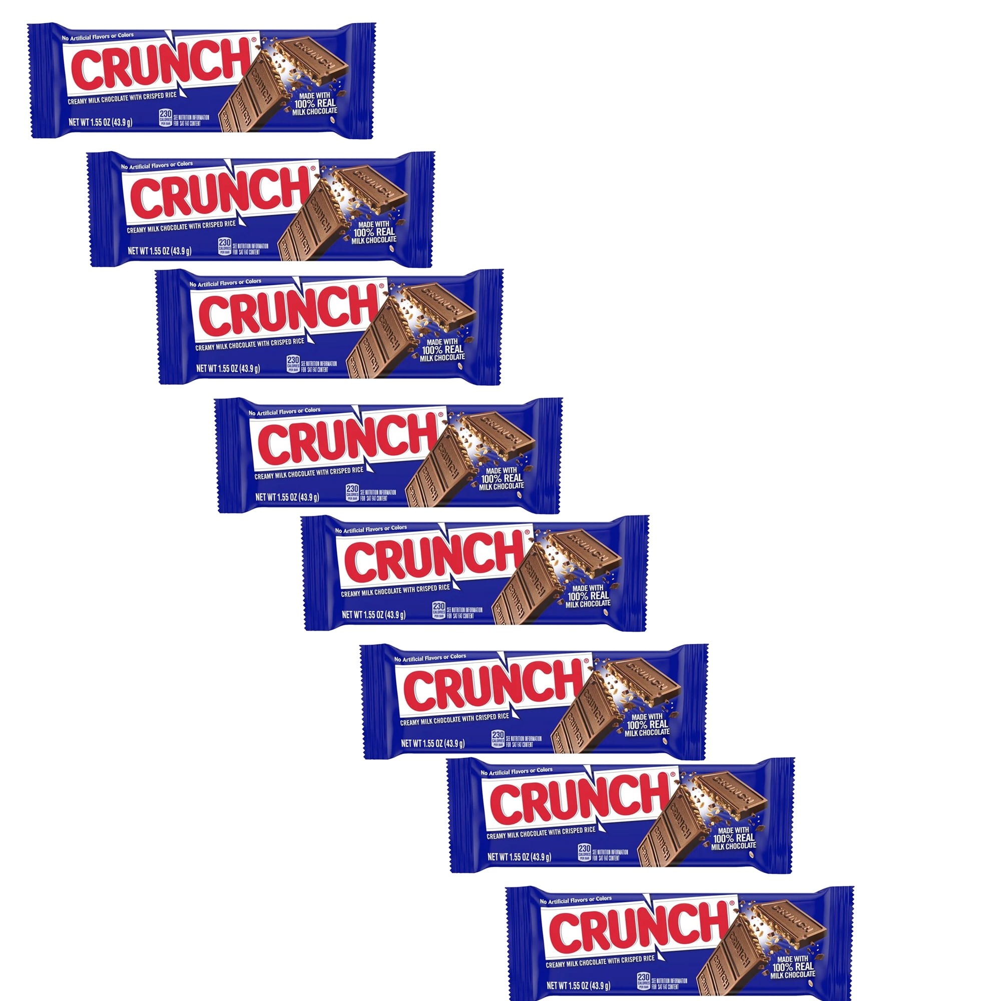 RADYAN Crunch Candy Bars, Creamy Milk Chocolate with Crisped Rice, 8 ...
