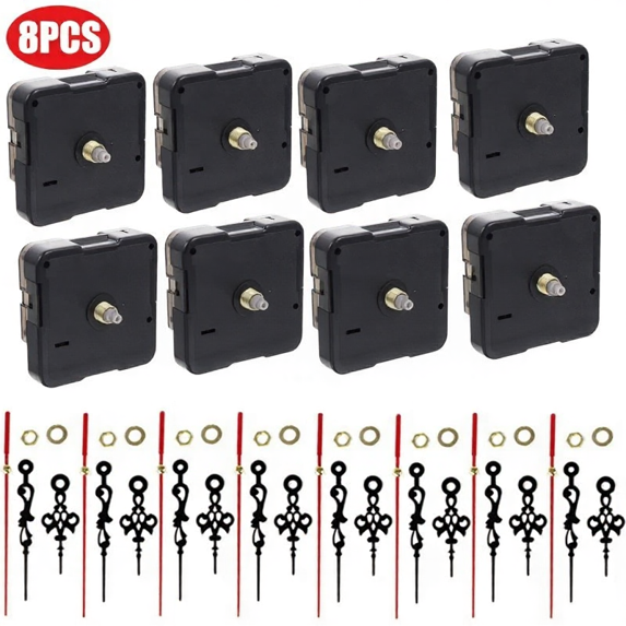 8-Piece DIY Quartz Clock Movement Replacement Kit with Hands and ...