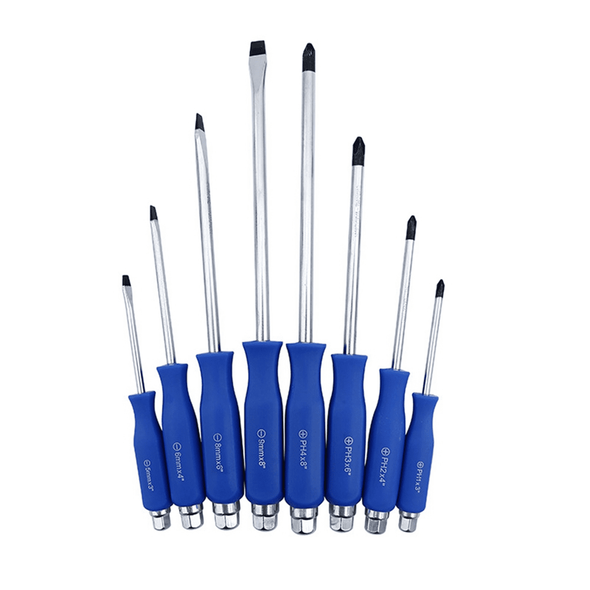 8-Piece Dual- Hammer Screwdriver Combination Set Chrome Steel ...
