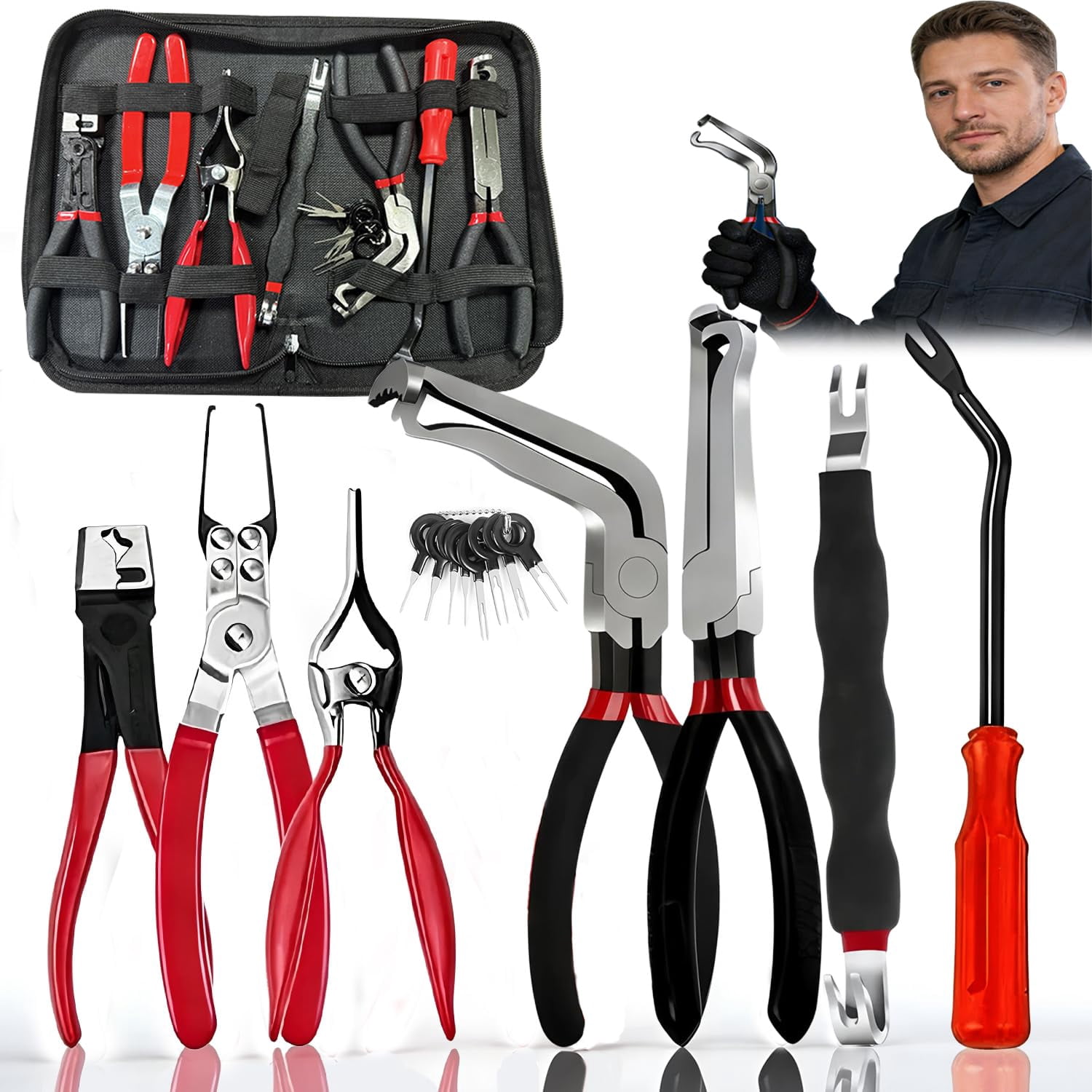 8-Piece Electrical Disconnect Pliers Kit for Car and Home Repairs ...