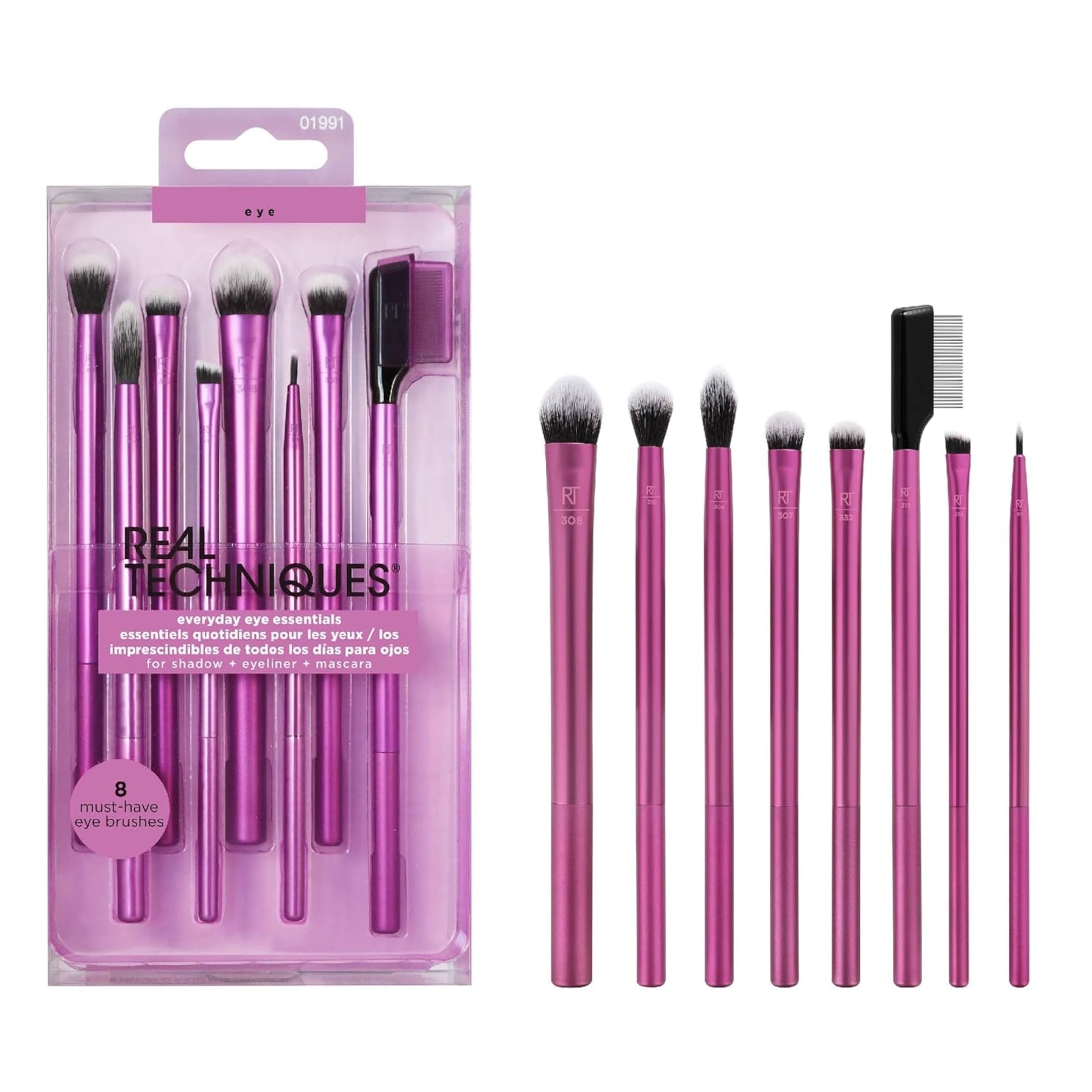 8 Piece Everyday Eye Essentials Makeup Brush Set, Eye Brushes for Eye ...