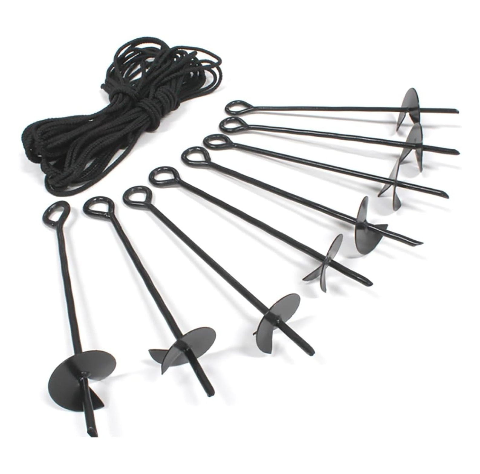 8-Piece Ground Anchor Kit,15-inch Steel Powder Coated, Auger Style w/80 ...