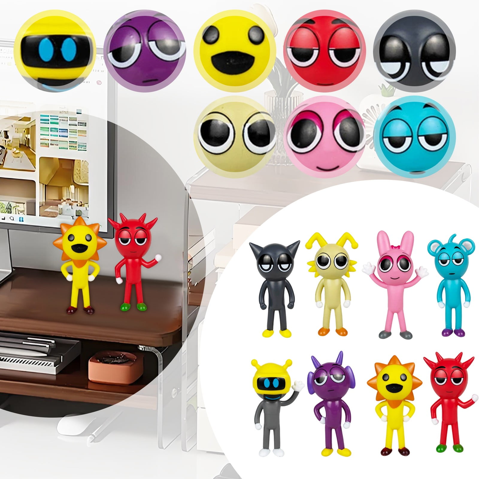 8-Piece Incredibox Doll Set 4.1" Cute Action Figures Perfectly ...