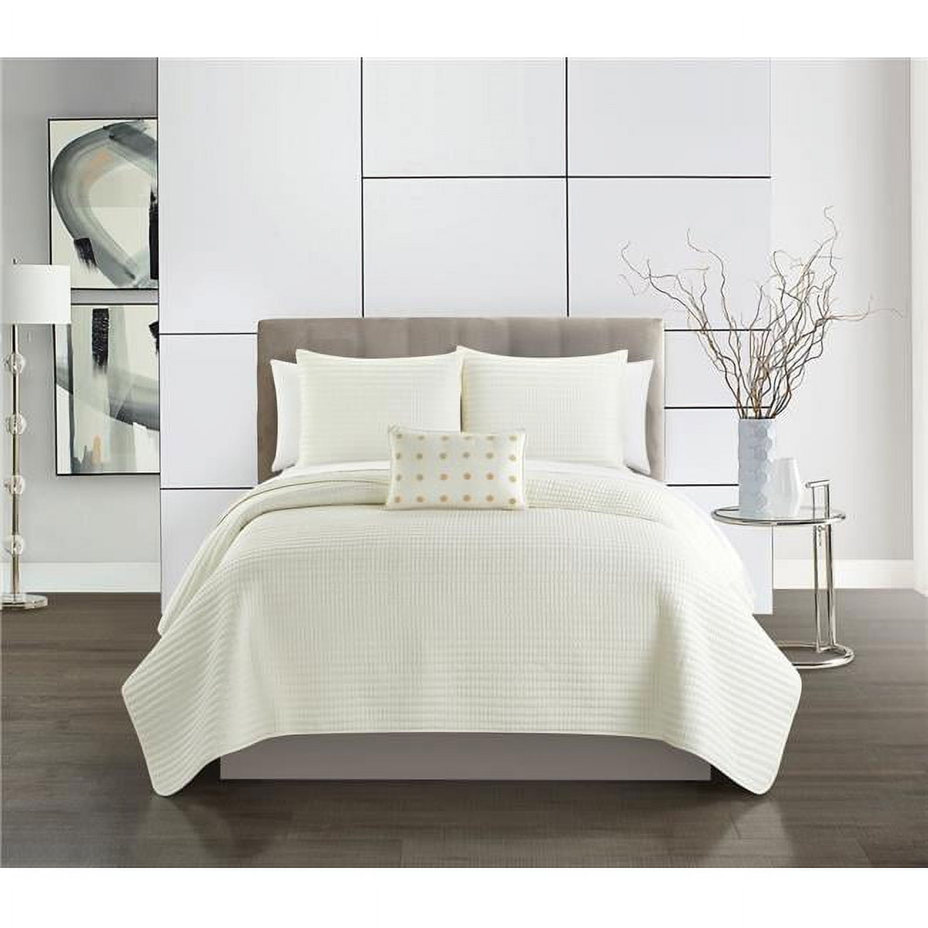 8 Piece Kinley Quilt Set, Beige - King Size - Walmart.com