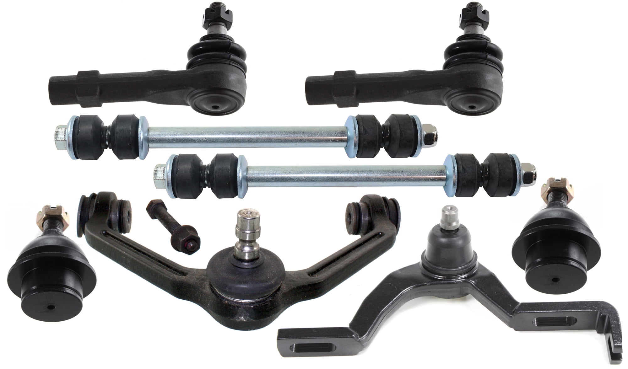 8-Piece Kit Front Upper Control Arm includes Ball Joints Sway Bar Links ...