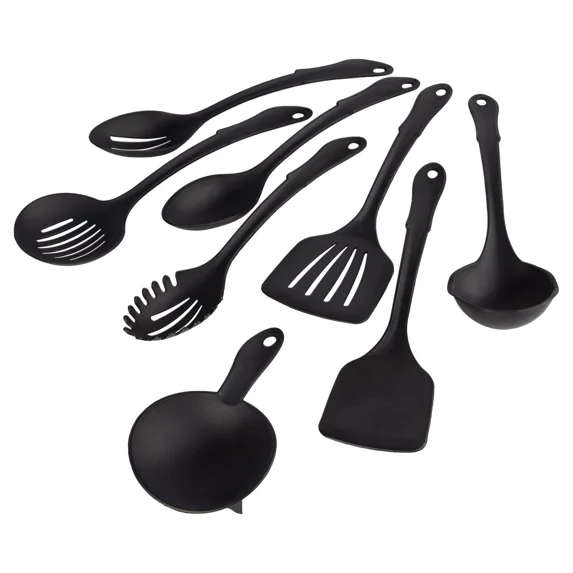 8-Piece Kitchen Utensil Set With Nylon Tool And Attachment Rings ...