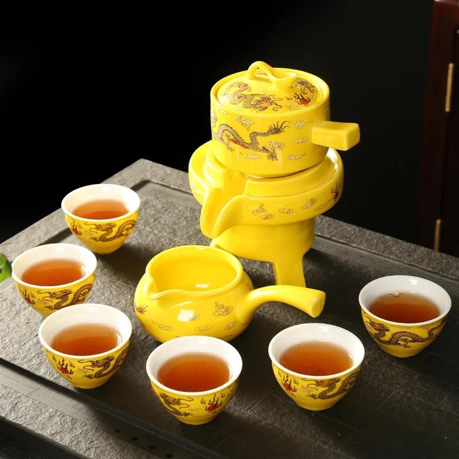 8 Piece Kung Fu Tea Set Chinese Tea Set High End Automatic Tea Set Bone ...