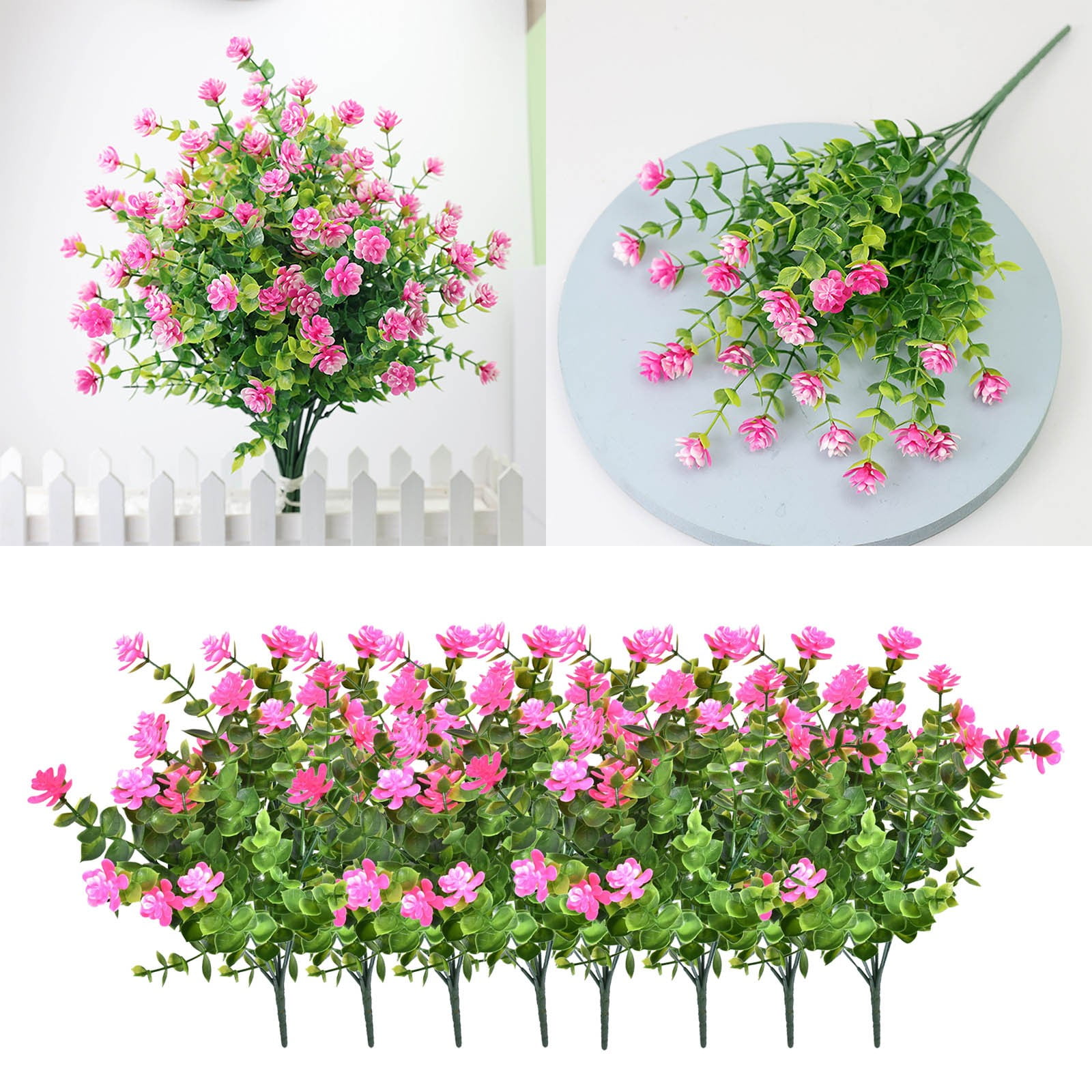 8 Piece Lifelike Flower Bouquet Set Realistic Latex For Wedding And ...