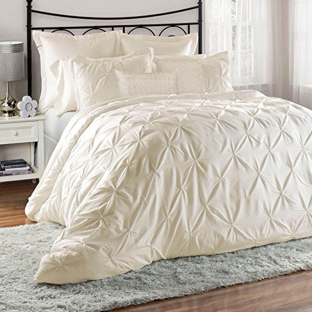 8 Piece Lucilla Small Elastic Embroidery Solid Color Clearance bedding ...