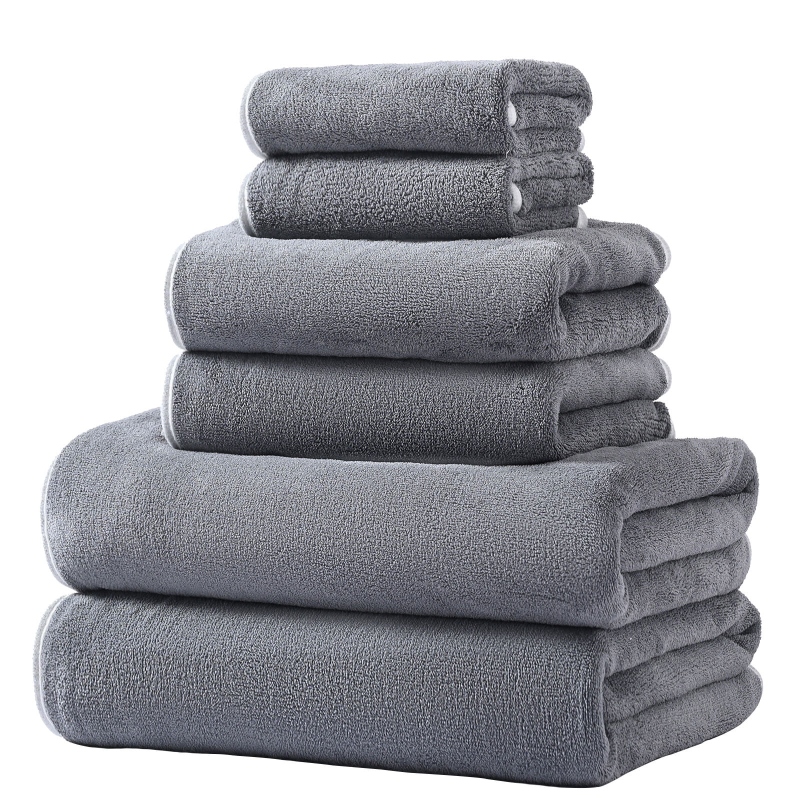 8-Piece Luxury Spa Towel Set - 2 Bath Towels (30"x58"), 2 Hand Towels ...