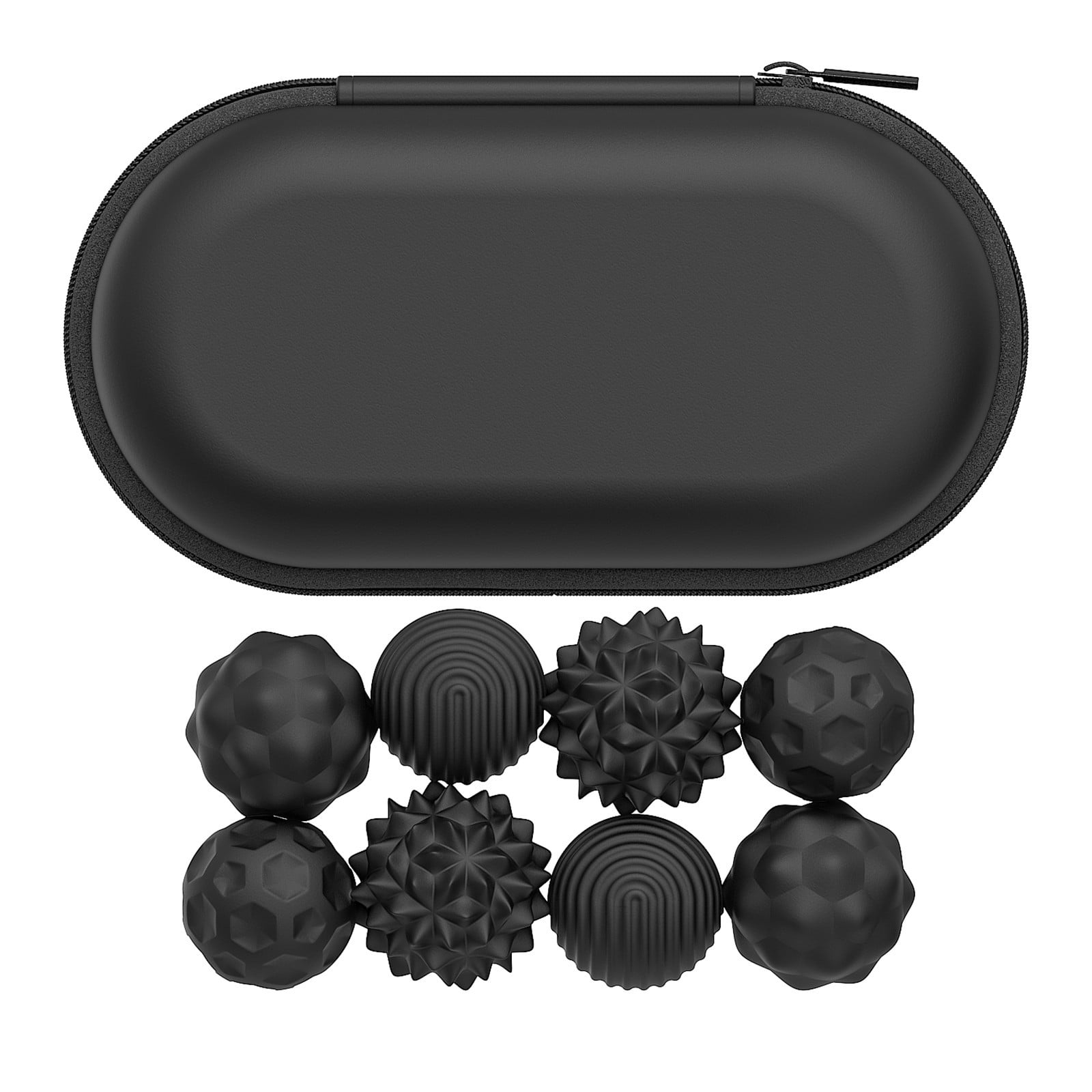 8-Piece Massage Ball Set with Carrying Case Deep Tissue, Trigger Point ...