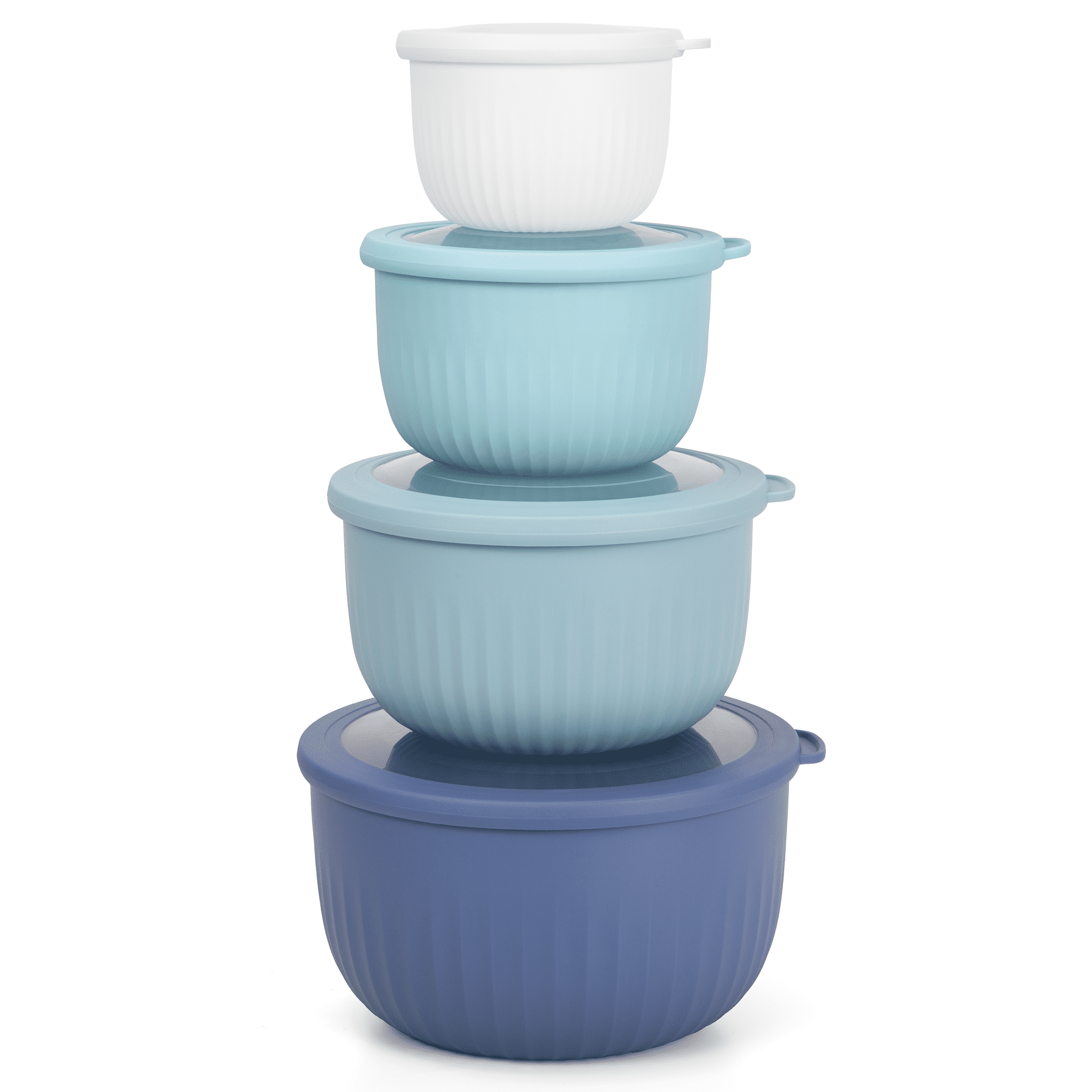 GPED 8 Piece Mixing Bowl with Lids Set, Plastic Bowls, Meal Prep Bowl ...