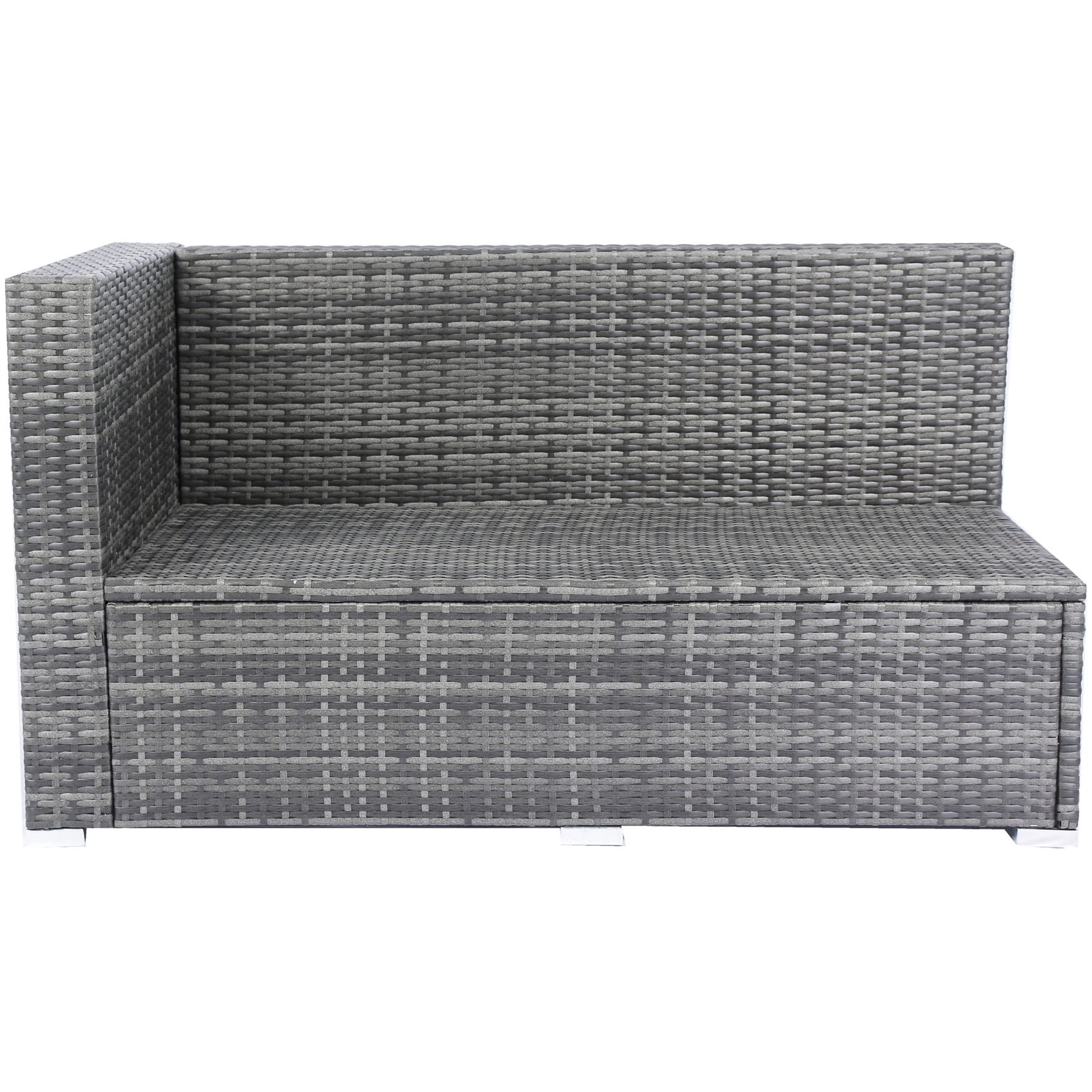 8 Piece Outdoor Furniture Sofa Set with Wicker Rattan and Storage Box ...