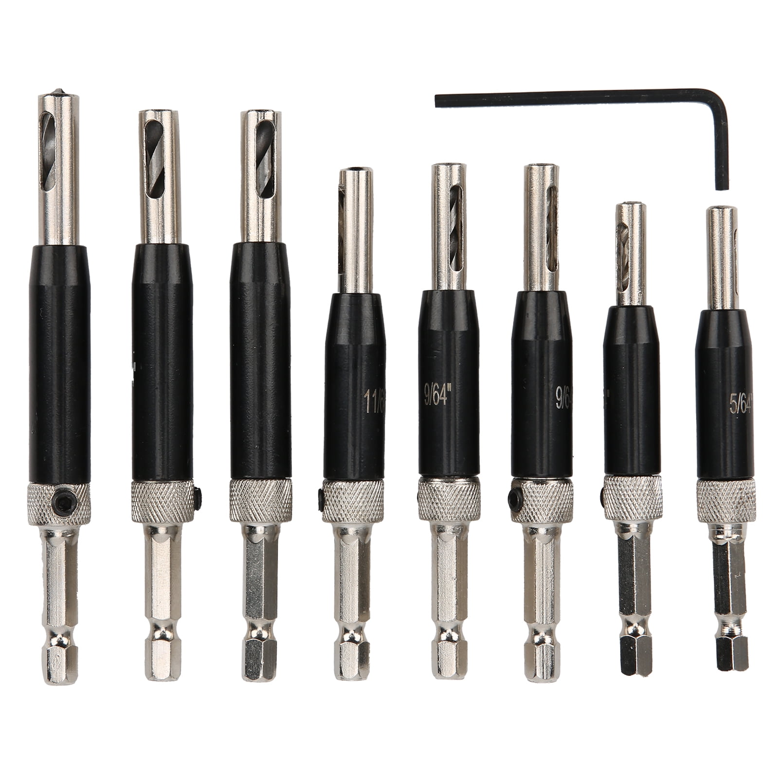 8-Piece Precision Hinge Drill Bit Set for Woodworking - Aluminium Alloy ...