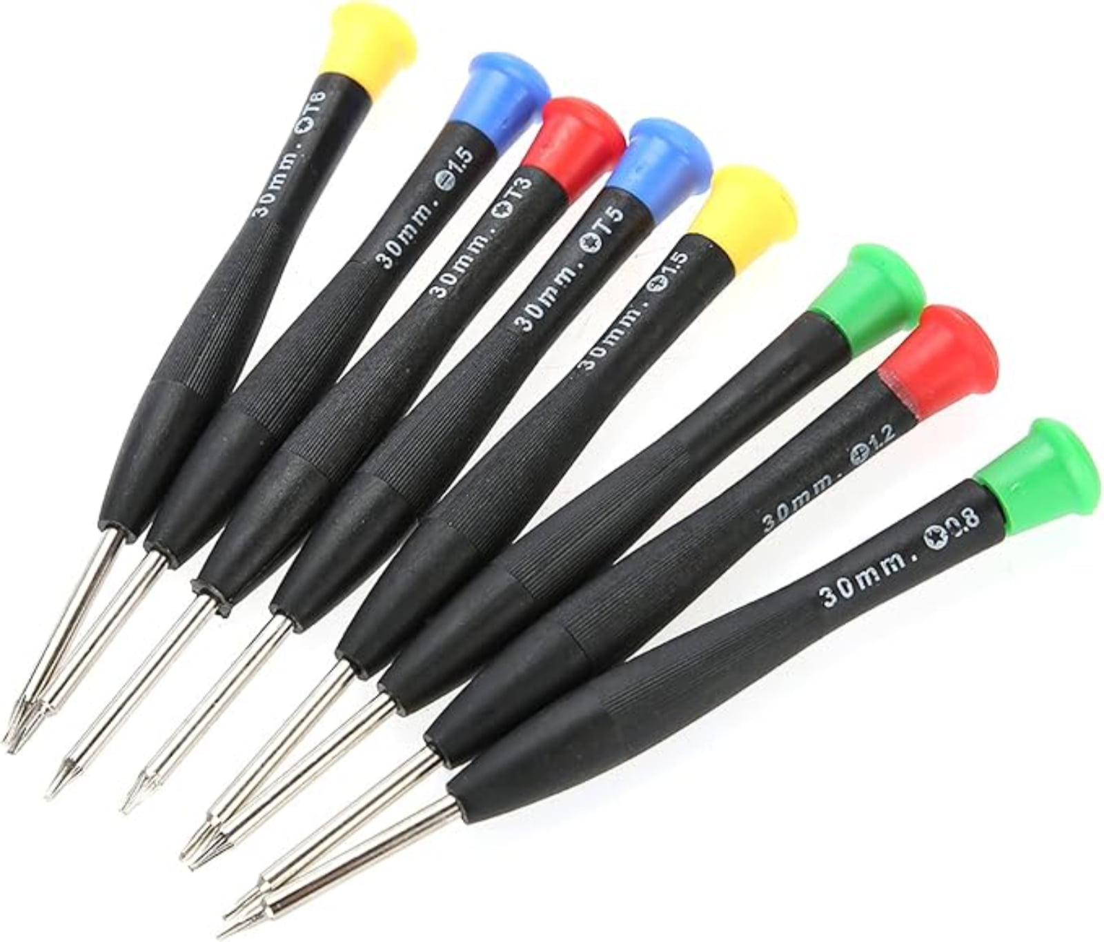 8-Piece Precision Screwdriver Set with Flat 1.5mm, Torx 0.8, T3, T4, T5 ...