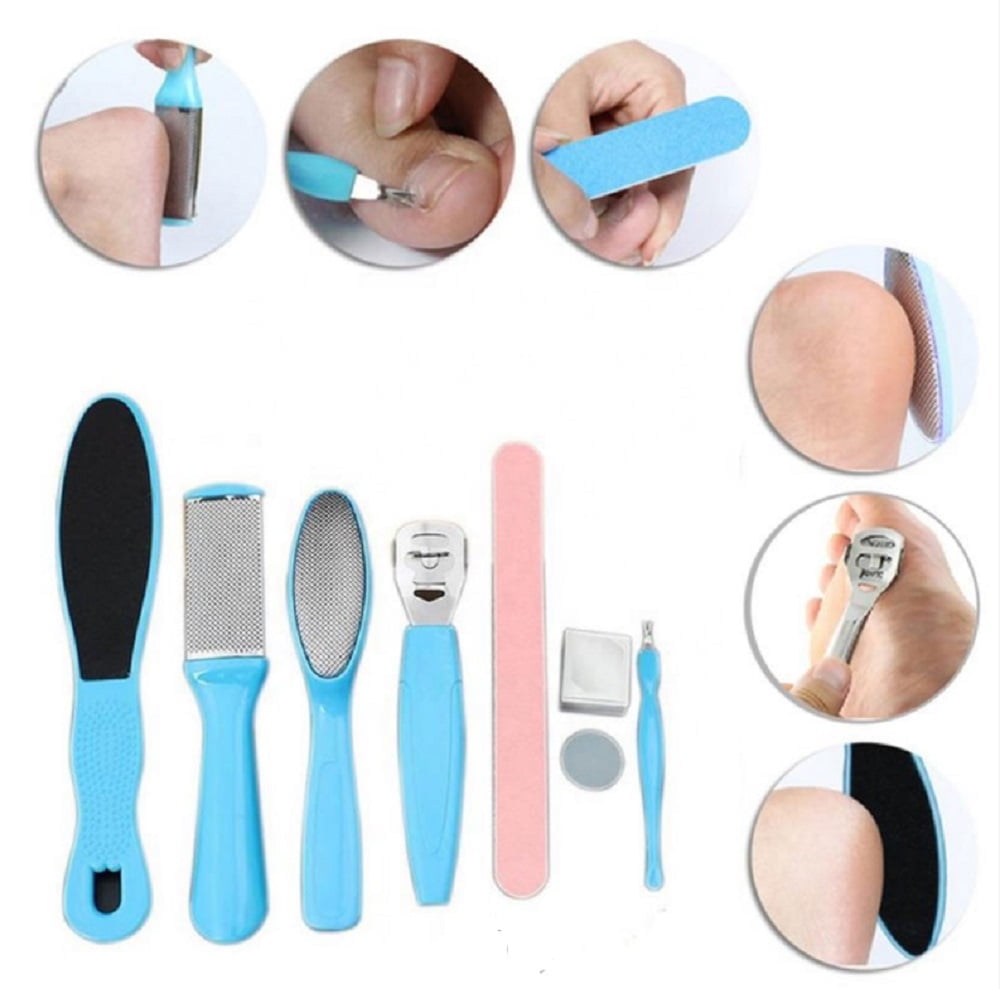 8-Piece Professional Pedicure Kit – Complete Callus Remover, Rasp Foot ...