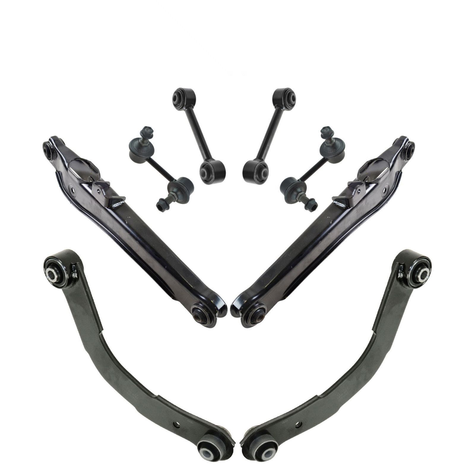 8 Piece Rear Suspension Kit Upper Lower Control Al Toe Arms Sway Bar s ...