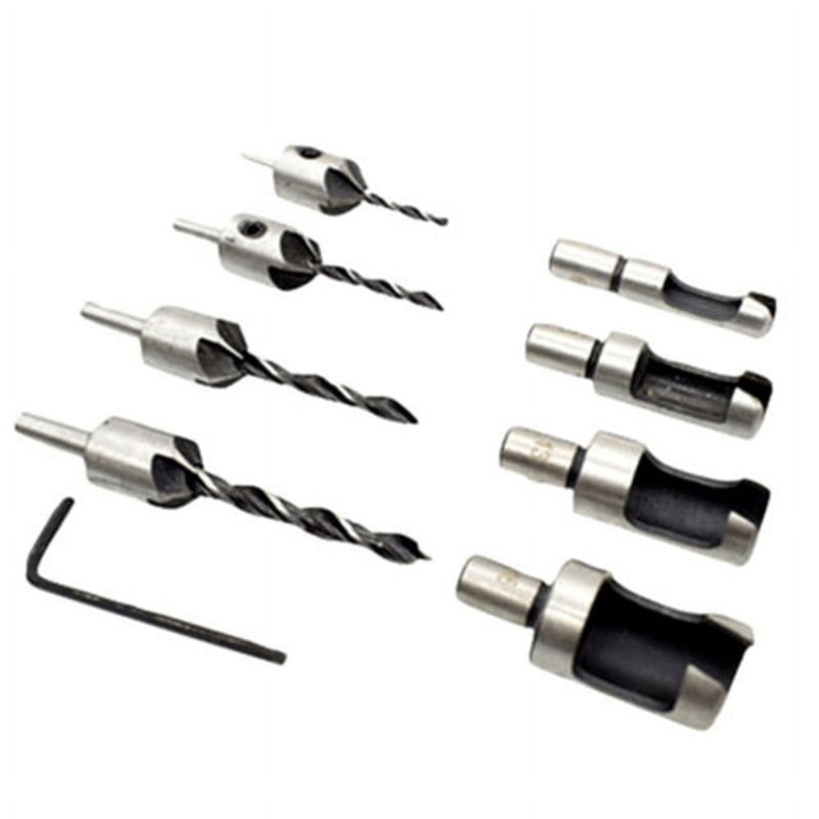 8 Piece Screw Countersink Cutter Drill Bits Set for Wood Drilling - 6mm ...