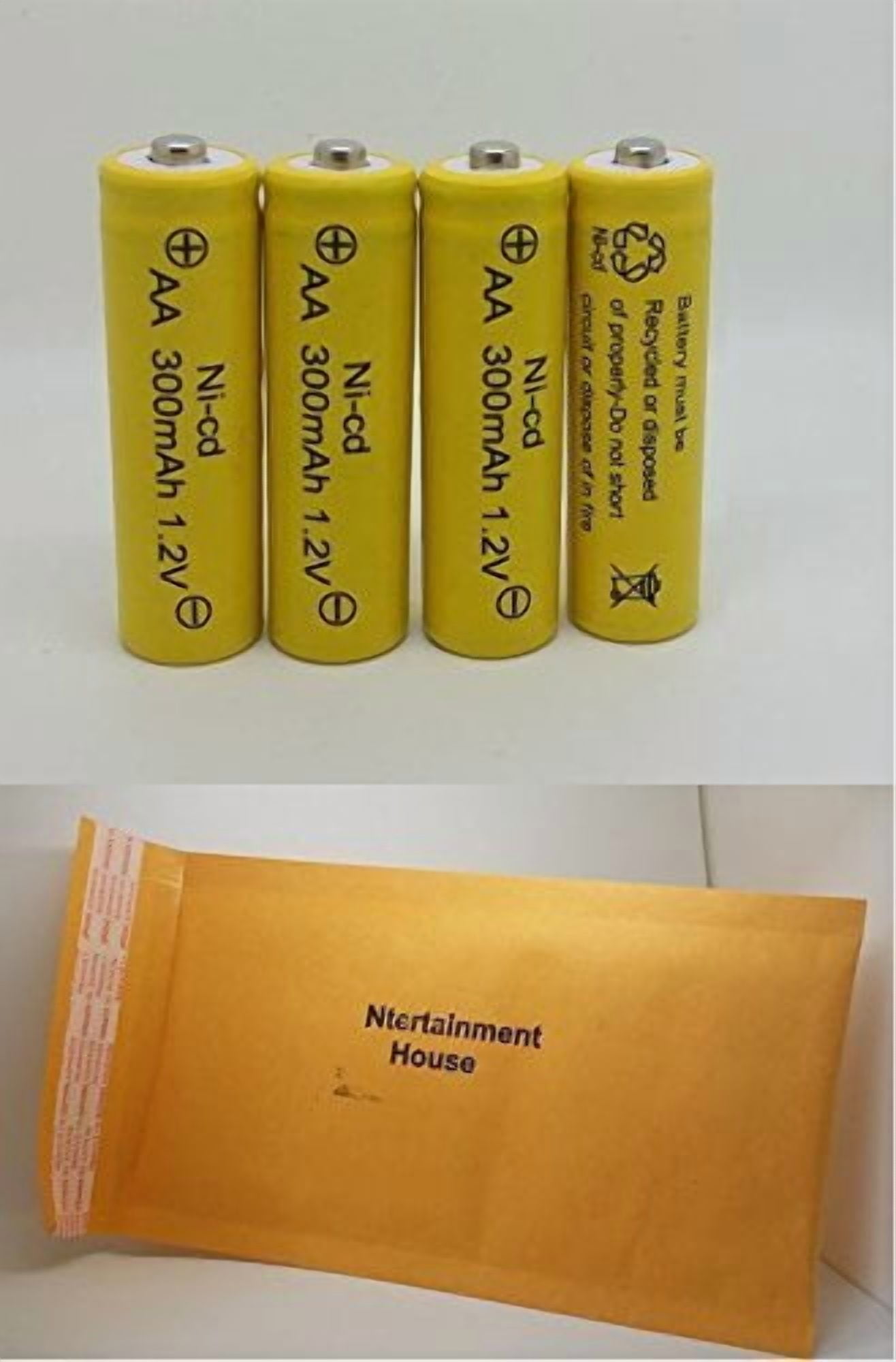 8 Piece Set AA NiCd Ni-Cd 300 mAh 1.2V Rechargeable Battery for Solar ...