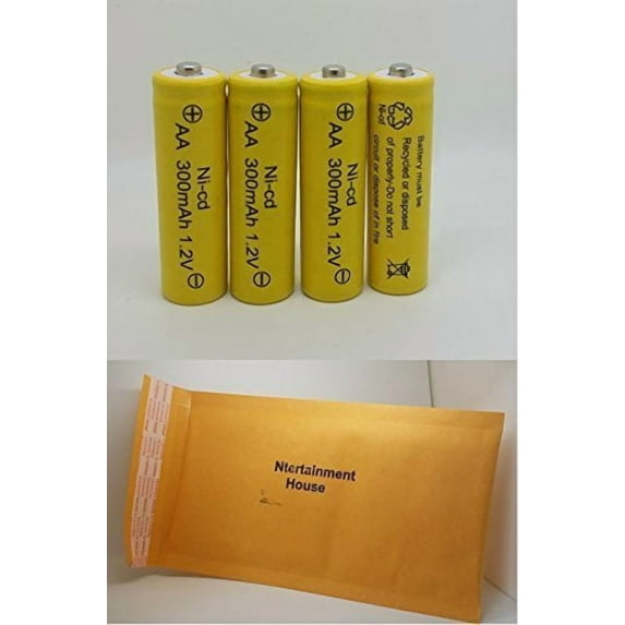 8 Piece Set AA NiCd Ni-Cd 300 mAh 1.2V Rechargeable Battery for Solar ...