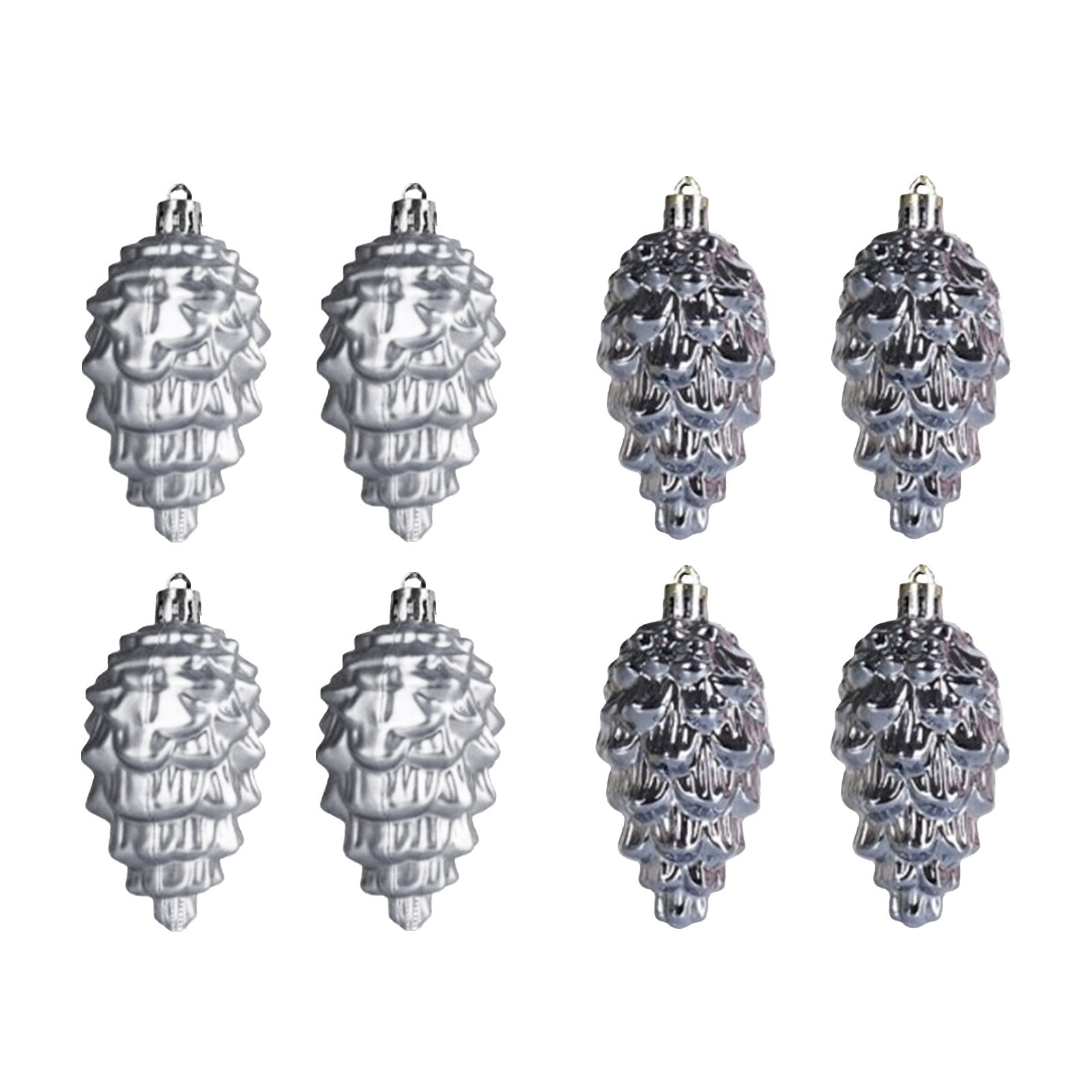 8 Piece Set Christmas Tree Ball Ornaments, 9cm Plastic Pinecone ...