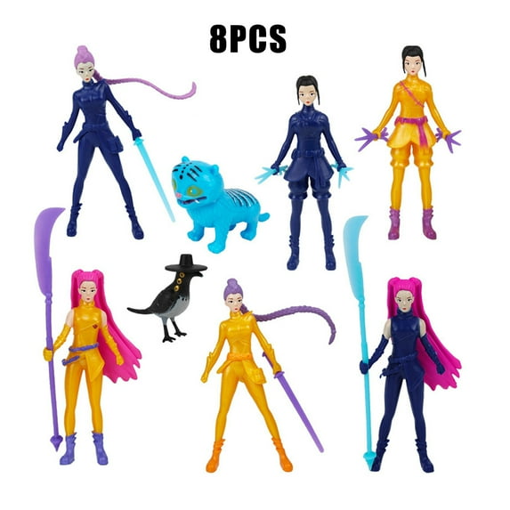 8 Piece Set Demon Hunter Figure Collection Game Character Models ...