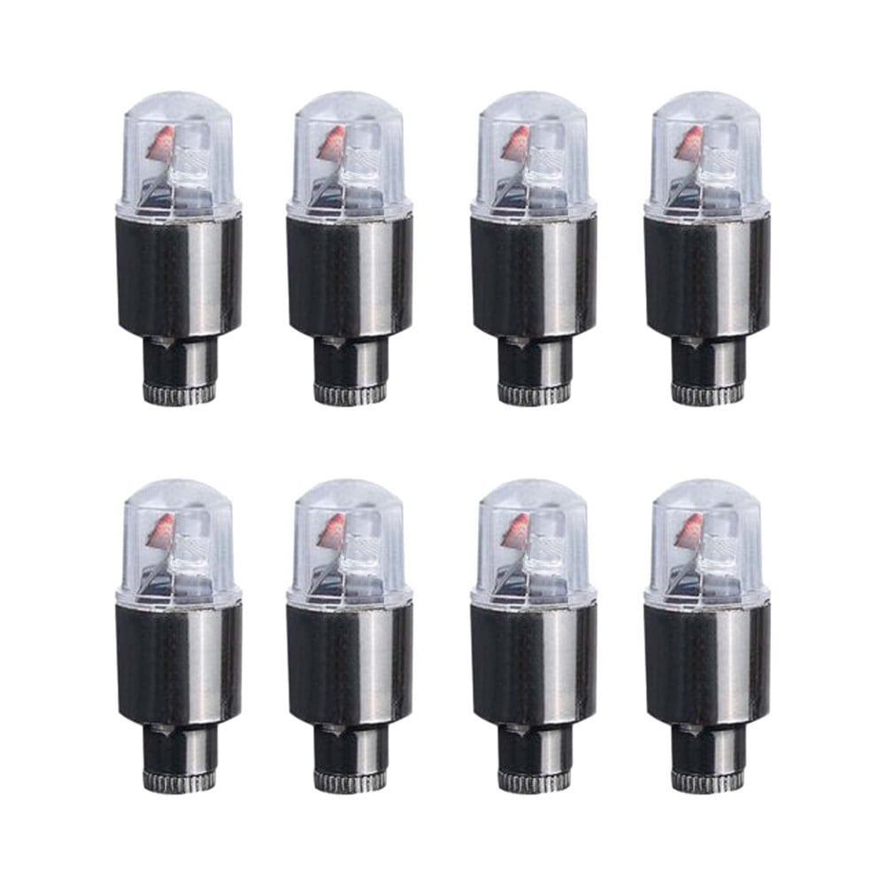8 - Piece Set of Neon LED Flash Light Valve Caps for Bike, Car, and ...