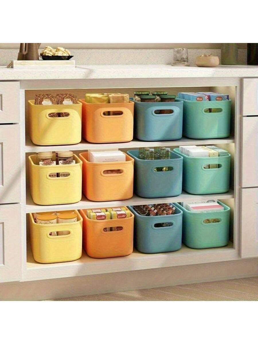 8-Piece Stackable Storage Boxes, Waterproof with Flip-Top Lids ...