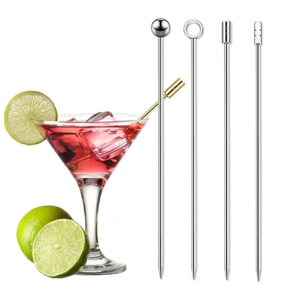 8-Piece Stainless Steel Cocktail Picks Set – Elegant Martini Olive ...