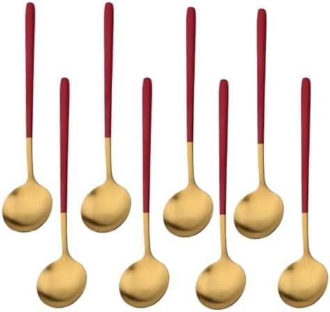 8 Piece Stainless Steel Espresso Coffee Spoons Mini Teaspoons Set ...