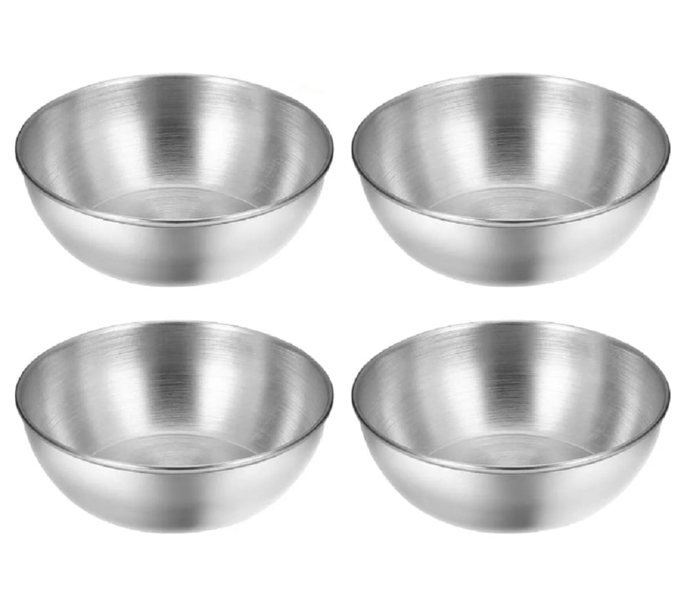 8-Piece Stainless Steel Mini Sauce Dish Set – Round Individual Saucers ...