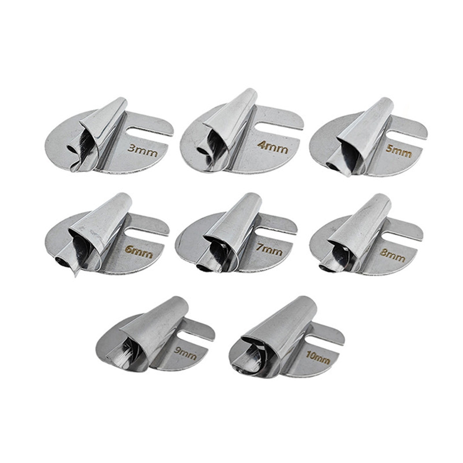 8-Piece Stainless Steel Sewing Rolled Hemmer Foot Set | Universal 3mm ...