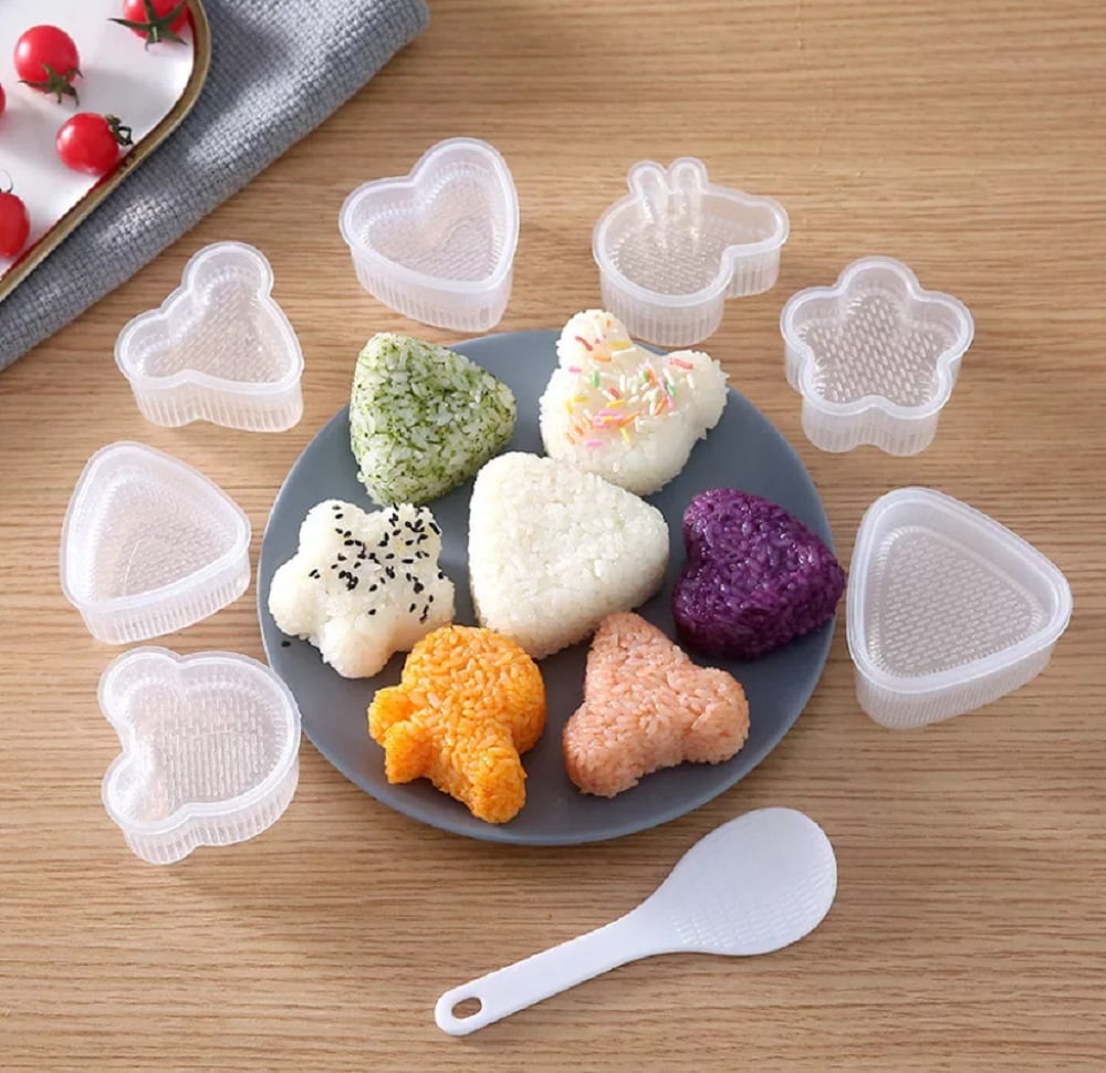 8-Piece Sushi & Onigiri Making Kit – DIY Rice Mold Set with Rice Paddle ...