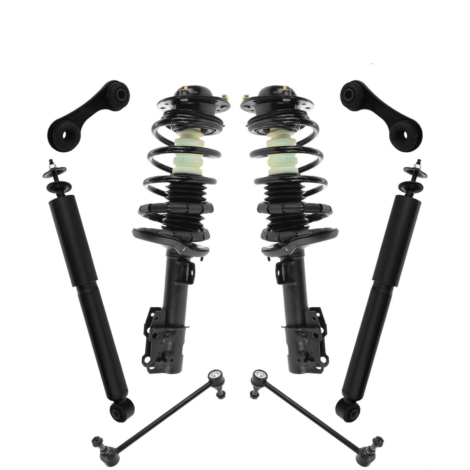 8 Piece Suspension Kit Complete Loaded Strut Assembles w/ Sway Bar ...