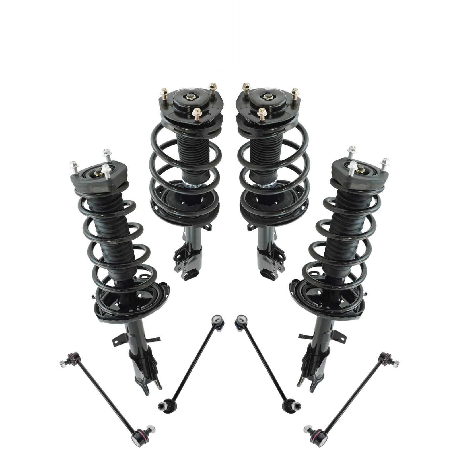 8 Piece Suspension Kit Complete Strut & for Spring Assemblies w/ Sway ...
