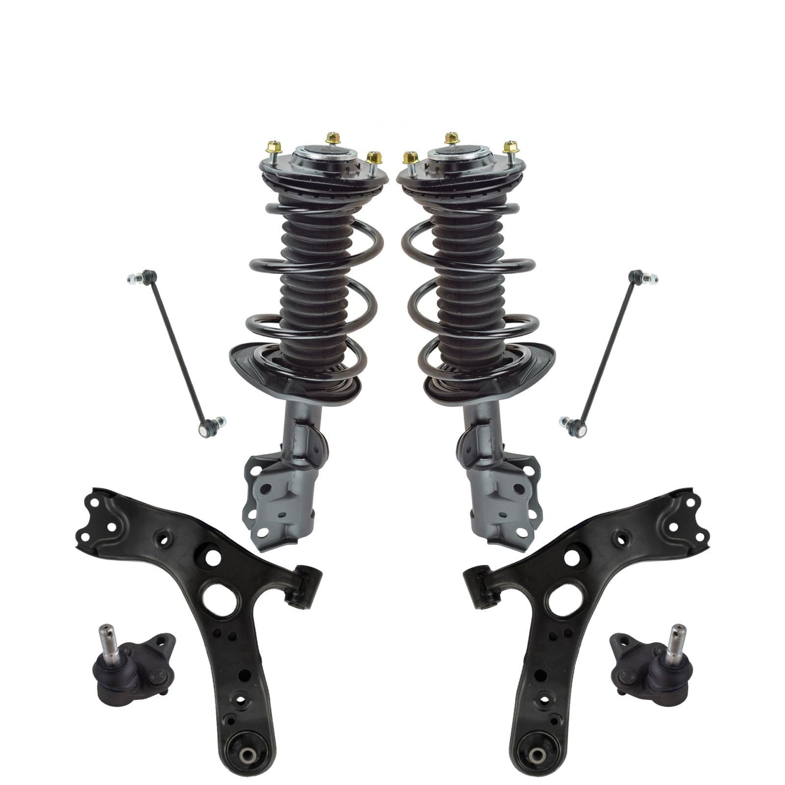 8 Piece Suspension Kit Control Arms Ball Joints Sway Bar Complete ...