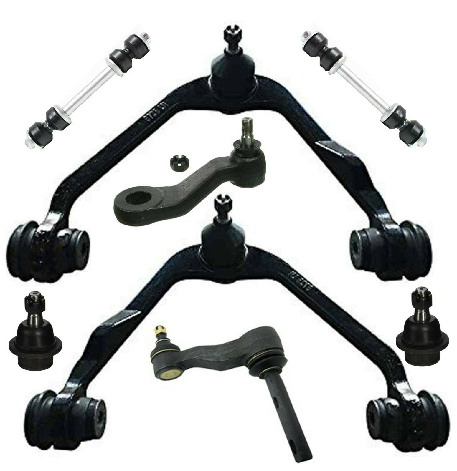 8 Piece Suspension Kit Front Upper Control Arms and Ball Joints ...