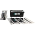 8-Piece Tile Trowel Set in Stainless Steel - 1 Changeable TPR Handle ...
