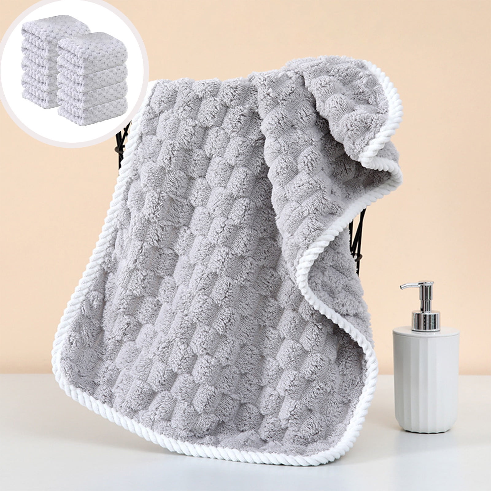 8 Piece Towel Set | Soft Absorbent Bath Towels Hand Towels Washcloths ...