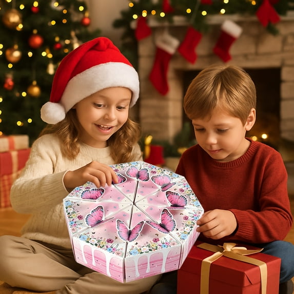 8-Piece Triangle Gift Box Set, Butterfly Cake Shape Favor Box for ...