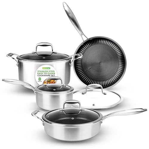 8-Piece Triply Cookware Set Stainless Steel - Triply Kitchenware Pots ...