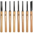 8 Piece Wood Chisel Woodworking Lathe Hand Tool Set - Includes Gouges ...