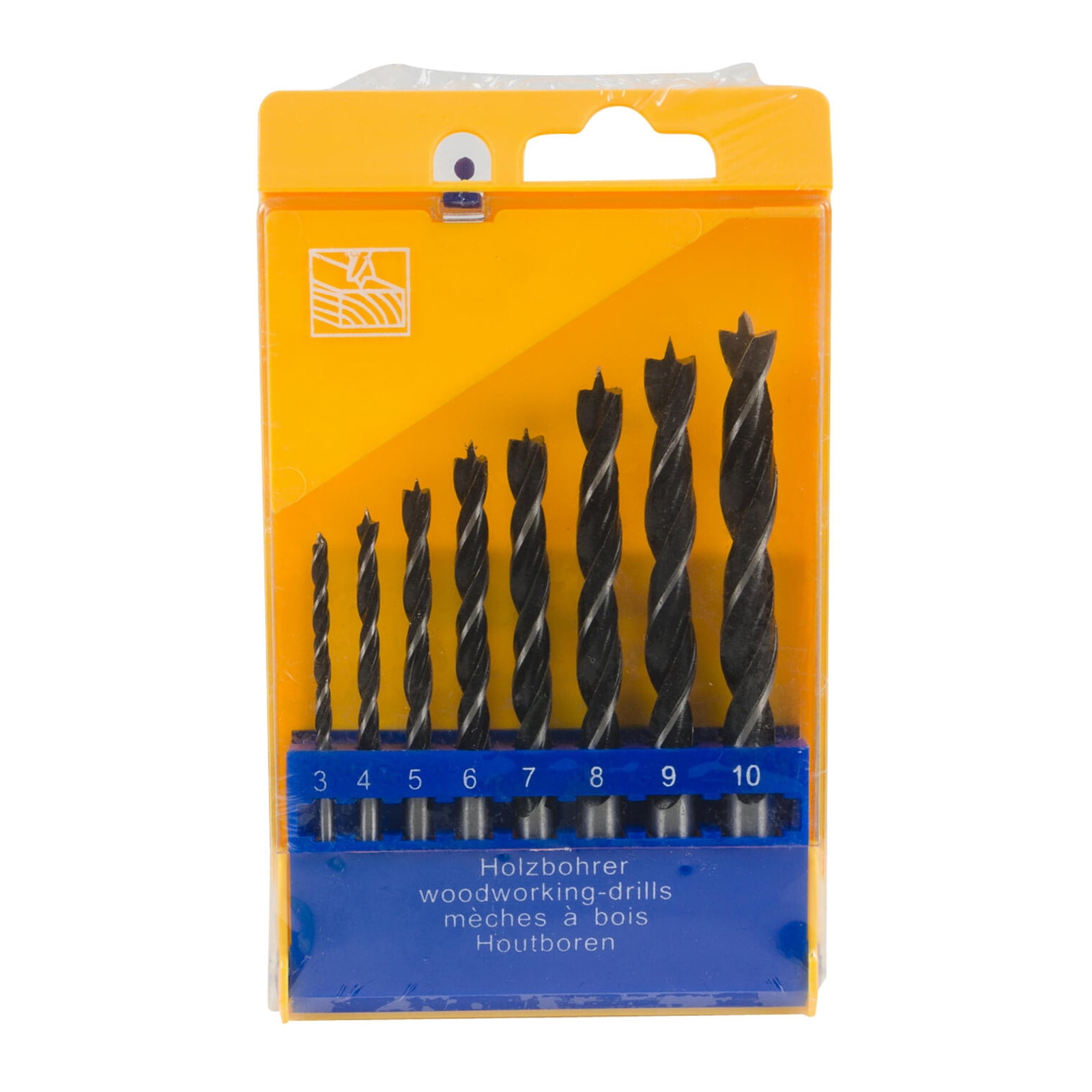 8 Piece Woodworking Drill Bit Set - Walmart.com
