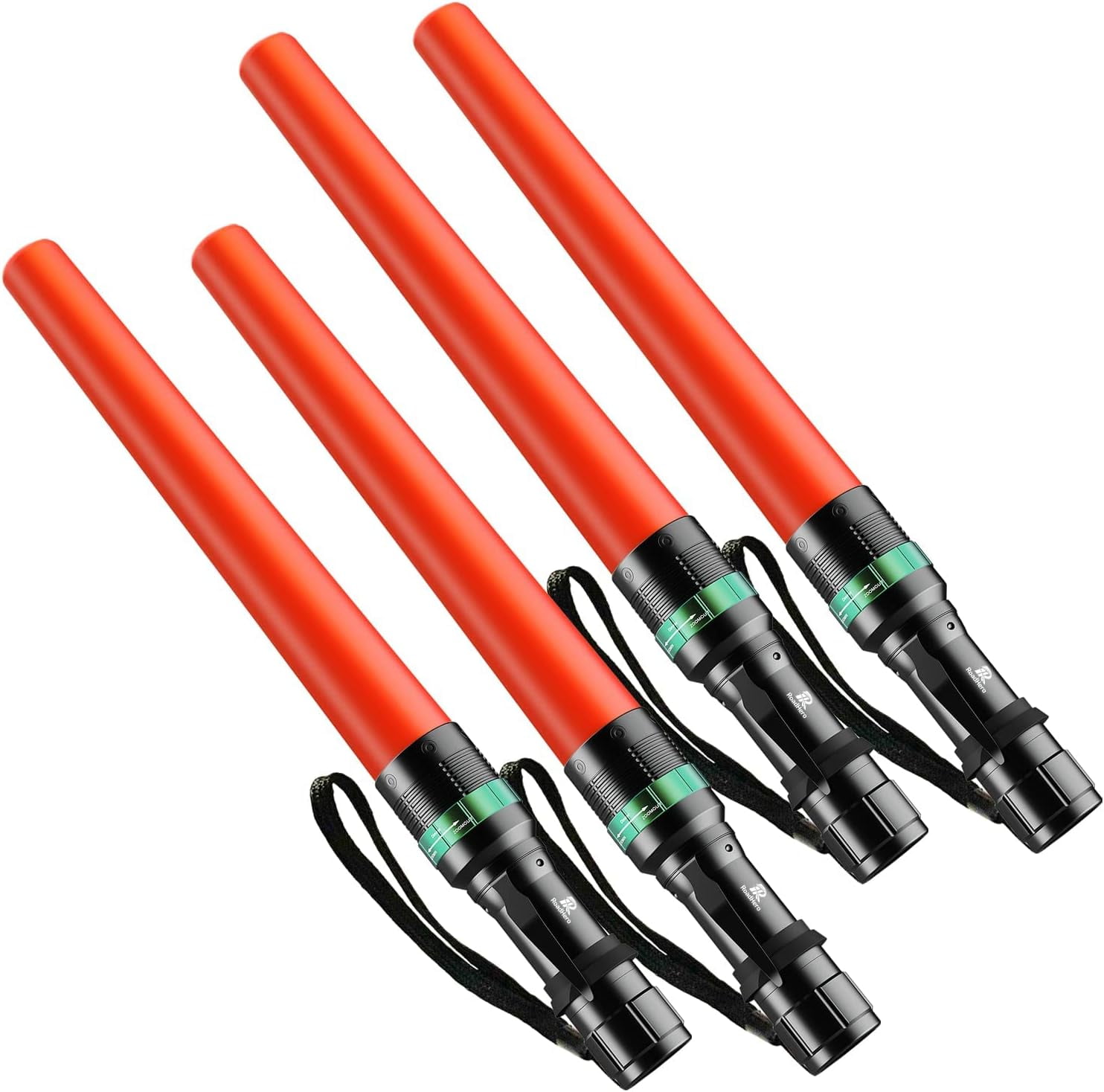 8 Pieces 11 Inch Traffic Wand with Strobe Modes LED Safety Signal ...