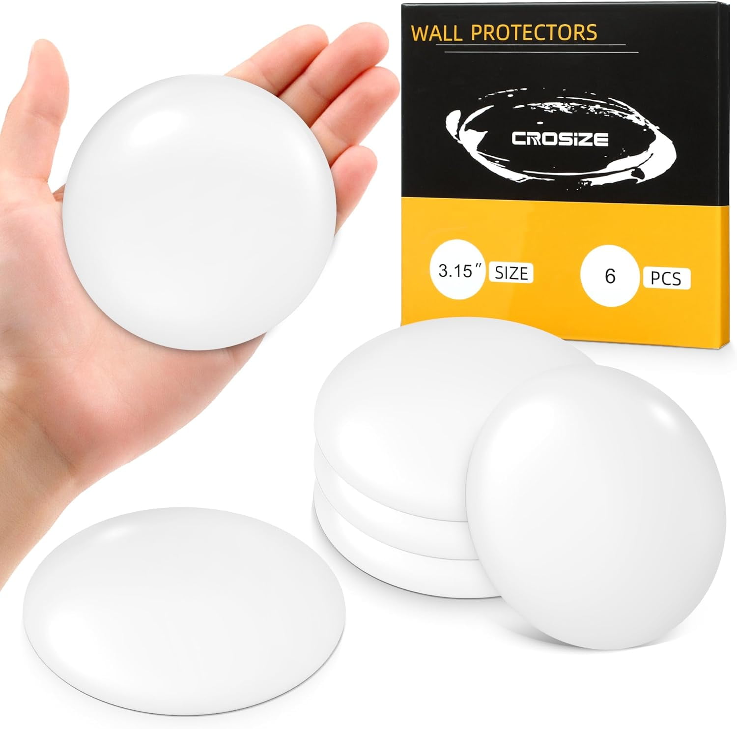 8 Pieces 2" Door Stoppers for Wall, No-Falling Door Knob Wall ...