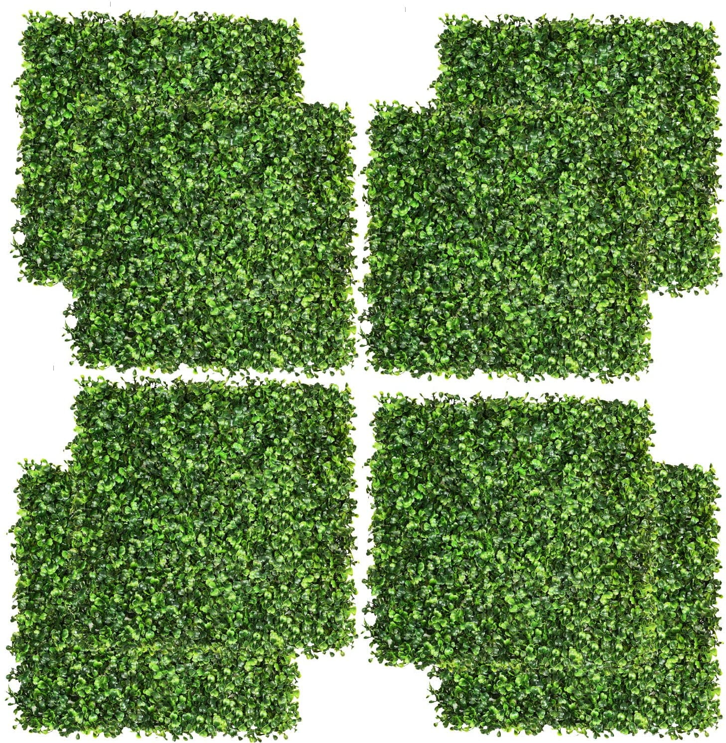8 Pieces 20"x 20" Artificial Boxwood Panels Topiary Hedge Plant ...